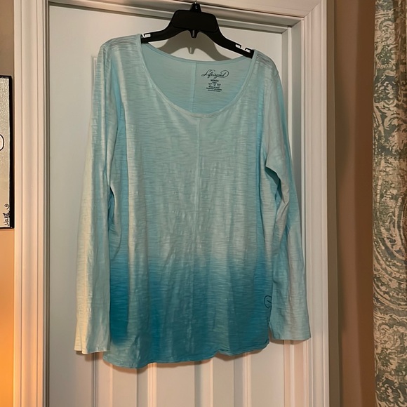 Life Is Good | Tops | Life Is Good Long Sleeve Dip Dye Shirt | Poshmark